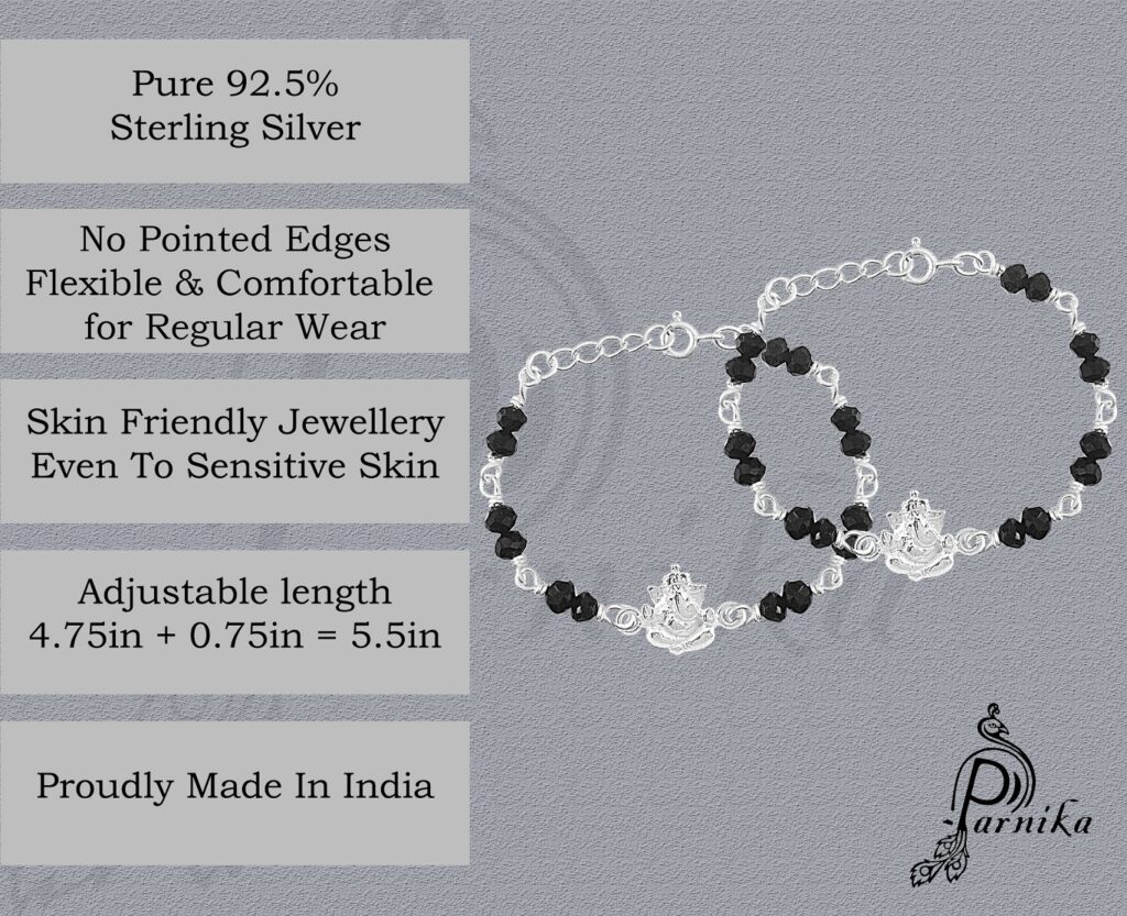 Ganeshji Design Nazariya in Pure 92.5 Sterling Silver for Kids - Parnika